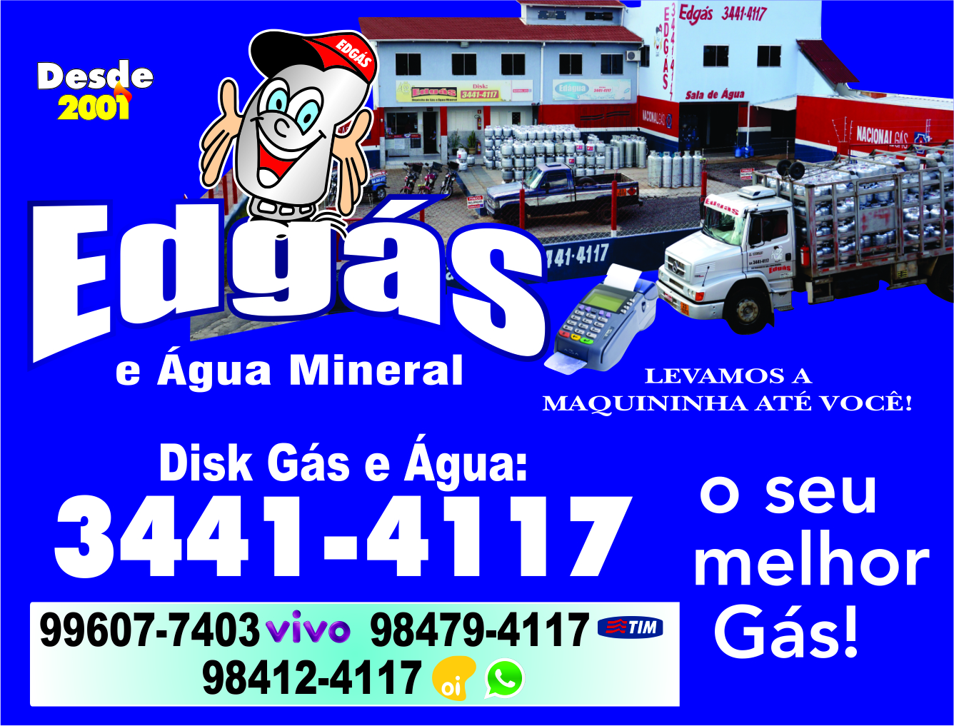 EDGÁS DISK GÁS E ÁGUA MINERAL em Catalão/GO - AcheRápido.net